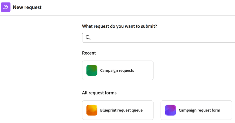 Creación y envío de solicitudes | Adobe Workfront