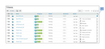 Diseño de página en la pestaña Vistas en Workfront Proof | Adobe Workfront