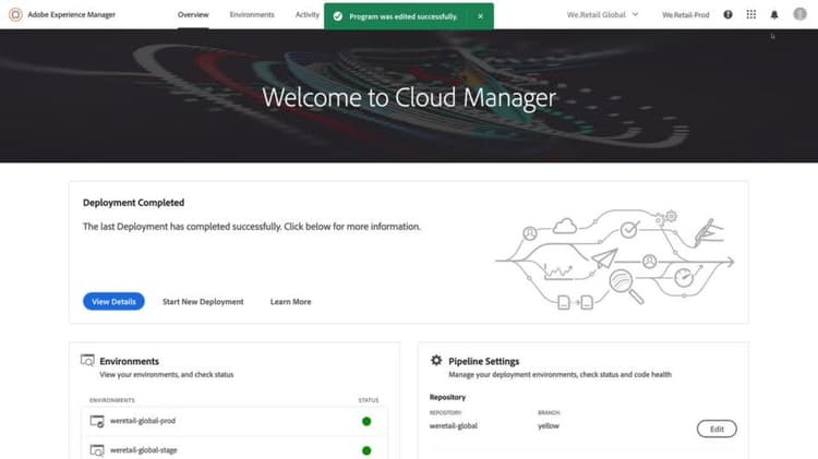 Comprender Adobe Cloud Manager | Adobe Experience Manager