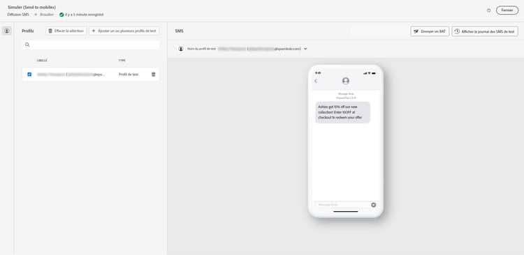 Envoyer une diffusion par SMS | Adobe Campaign