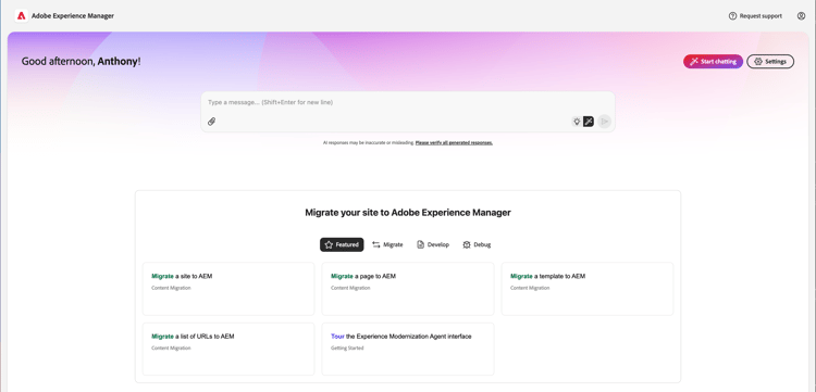 Console de modernisation de l’expérience | Adobe Experience Manager as ...