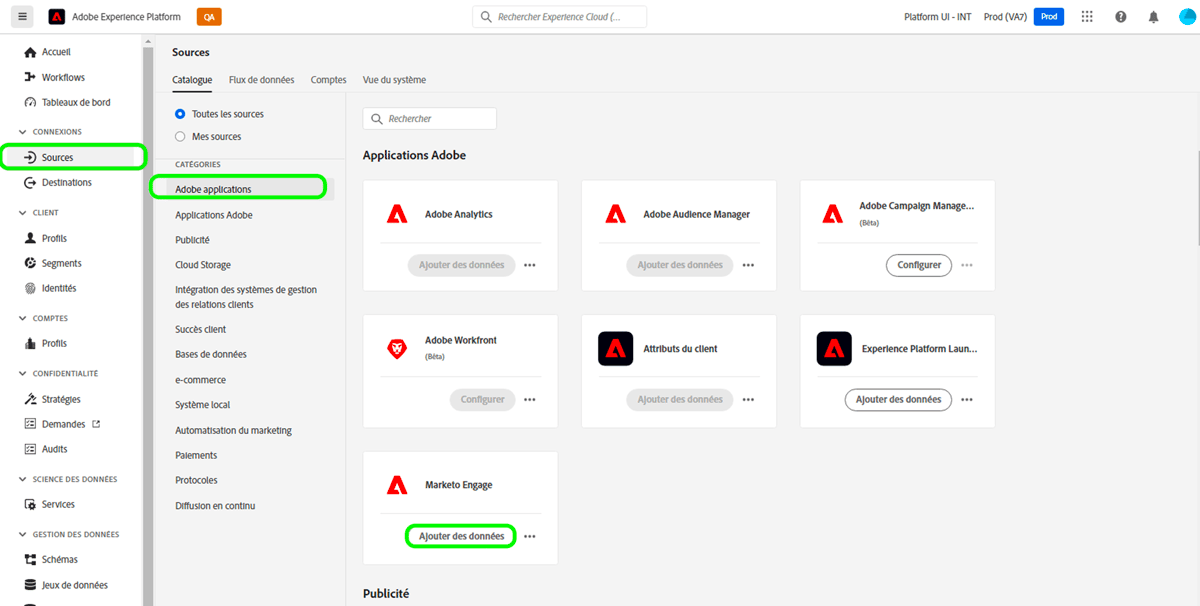 Création d’une connexion source Marketo Engage et d’un flux de données ...