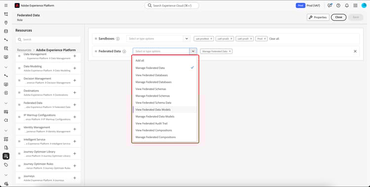 Contrôle d’accès dans la composition d’audiences fédérées | Adobe Experience Cloud
