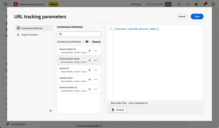Configure URL tracking | Adobe Journey Optimizer