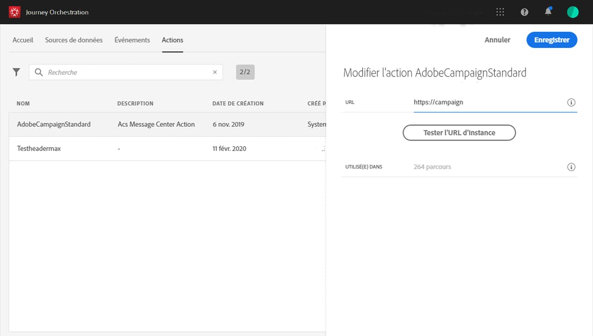 Utiliser Adobe Campaign | Adobe Journey Orchestration