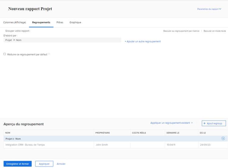 Créer des rapports avec des graphiques | Adobe Workfront