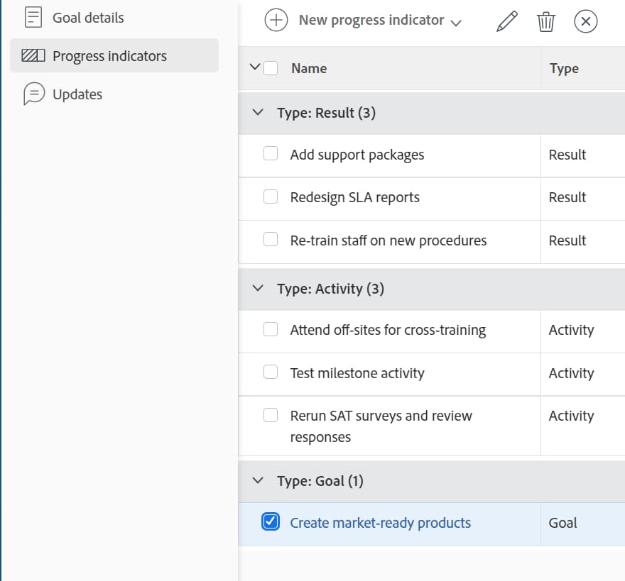 Supprimer l’alignement des objectifs dans Objectifs Adobe Workfront | Adobe Workfront