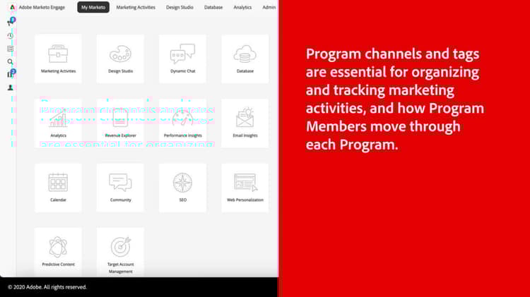 Introduzione a canali, tag e costi del periodo | Adobe Marketo Engage