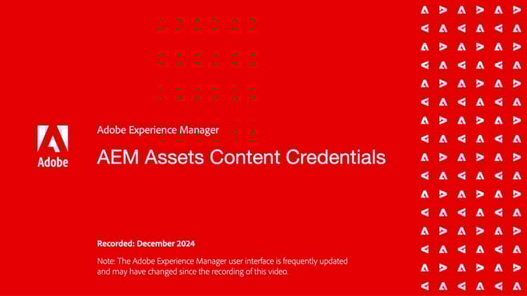 Content Credentials | Adobe Experience Manager