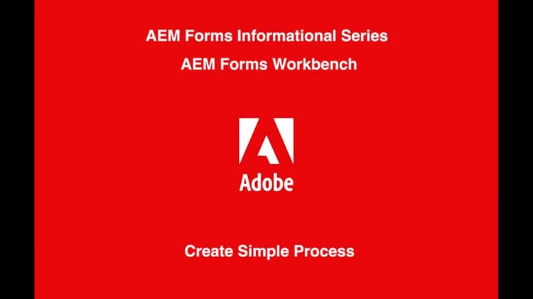 Workbench에서 간단한 양식 프로세스 생성 | Adobe Experience Manager
