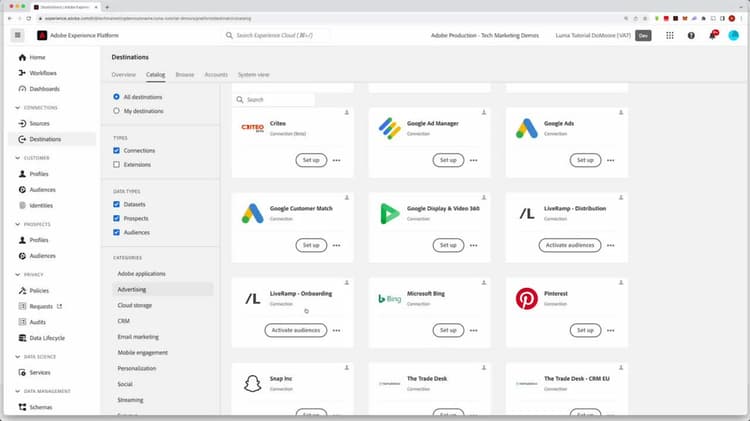 LiveRamp 대상을 통해 광고 파트너에 활성화 | Adobe Experience Platform