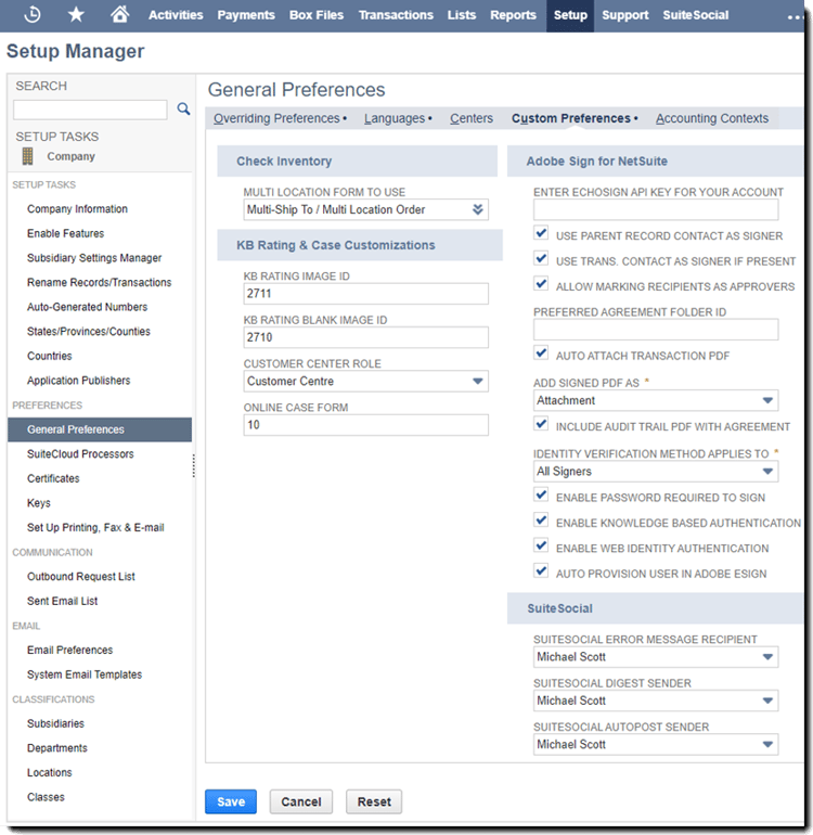 NetSuite 용 Adobe Sign - 설치 및 사용자 지정 안내서(v4.0.4) | Adobe Acrobat Sign