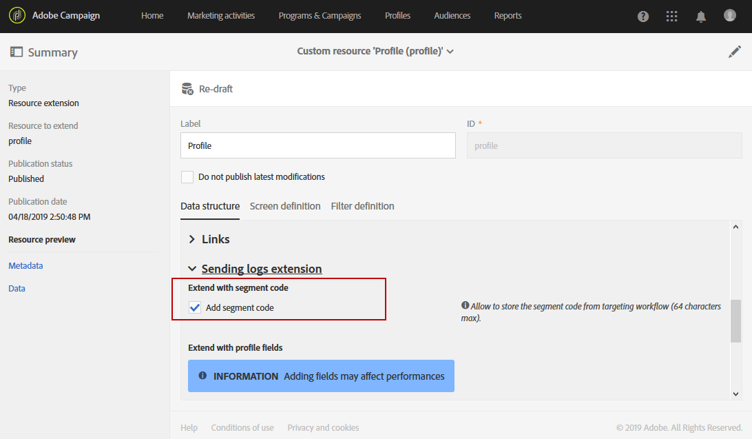 Een rapport maken op basis van workflowsegmenten | Adobe Campaign