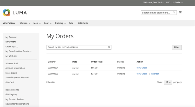 Storefront-orderbeheer | Adobe Commerce