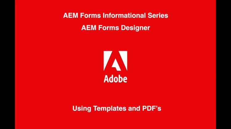 AEM Forms Shorts Create Simple Form Template PDF | Adobe Experience Manager
