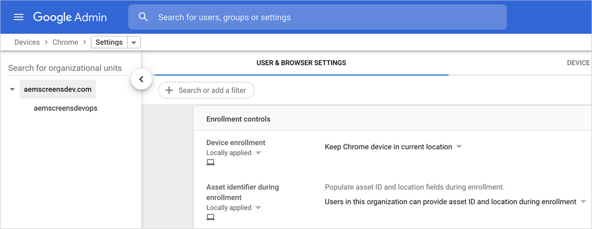 Chrome OS Player implementeren | Adobe Experience Manager