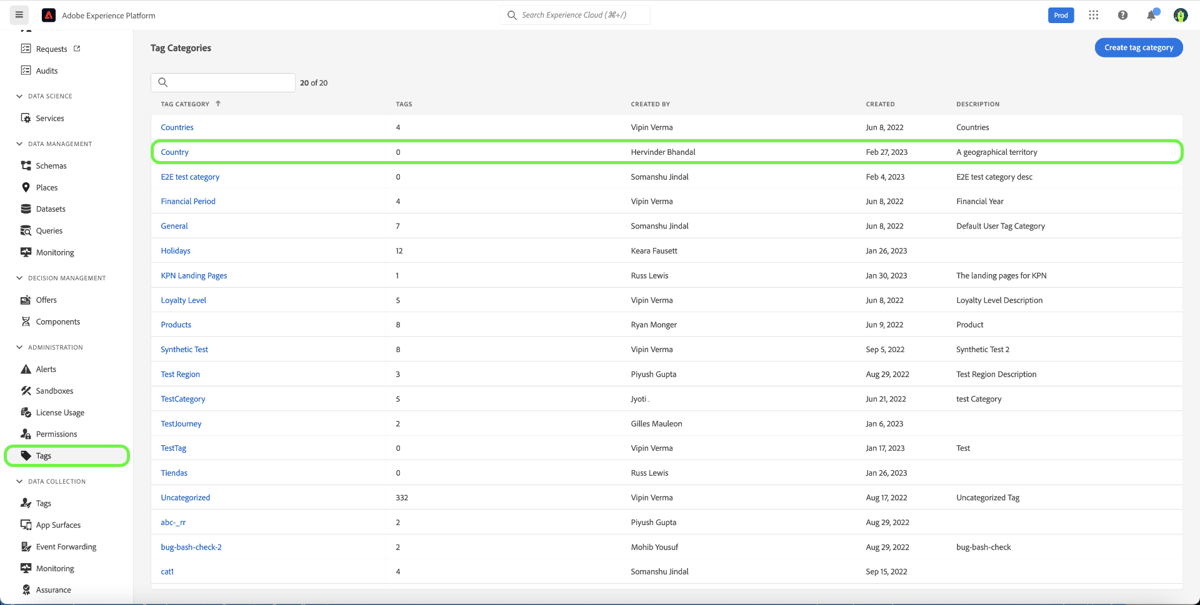 Verenigde tags beheren | Adobe Experience Platform
