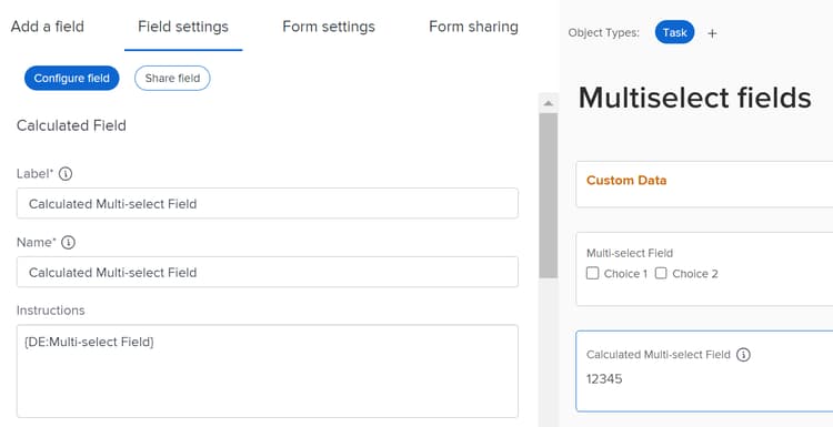 Een rapport in een diagram weergeven op basis van een aangepast veld met meerdere selecties ...