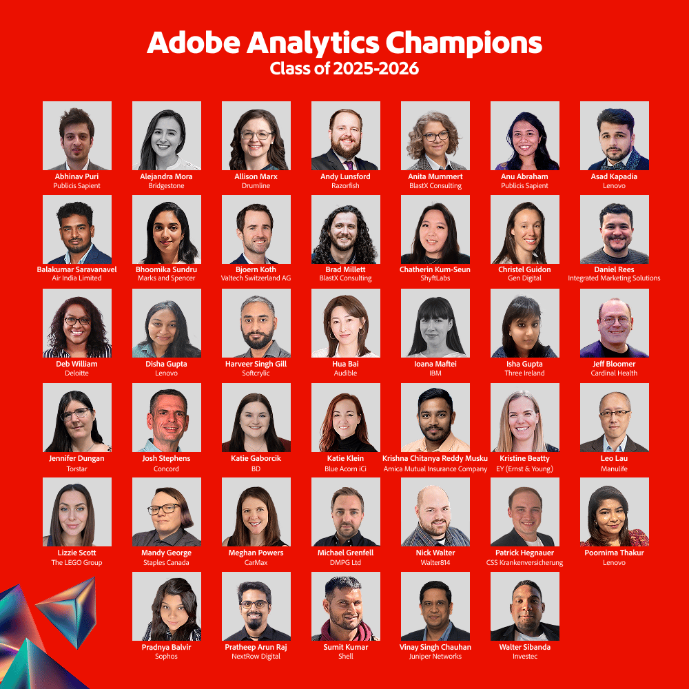 Onze koplopers: Ontmoet de Adobe Champions van 2025-2026