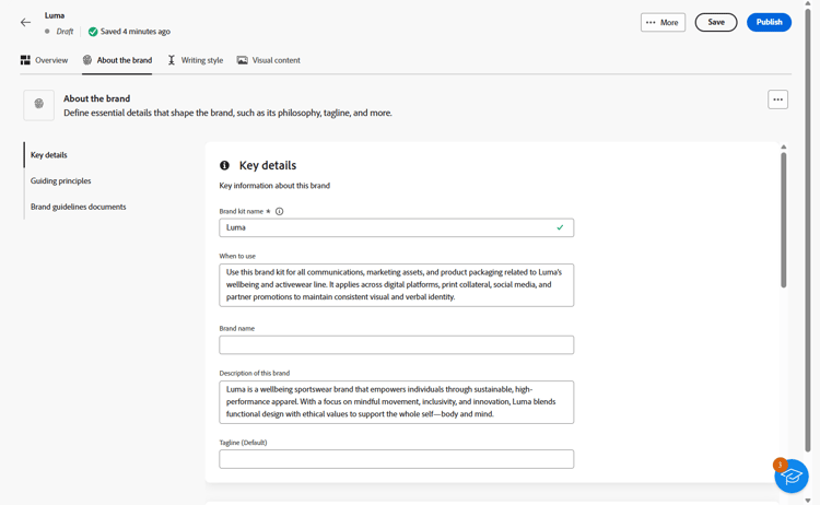 Gerenciar marca | Adobe Campaign