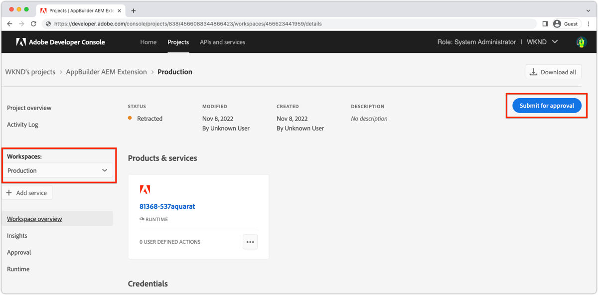 Implantar uma extensão da interface do usuário para AEM | Adobe ...