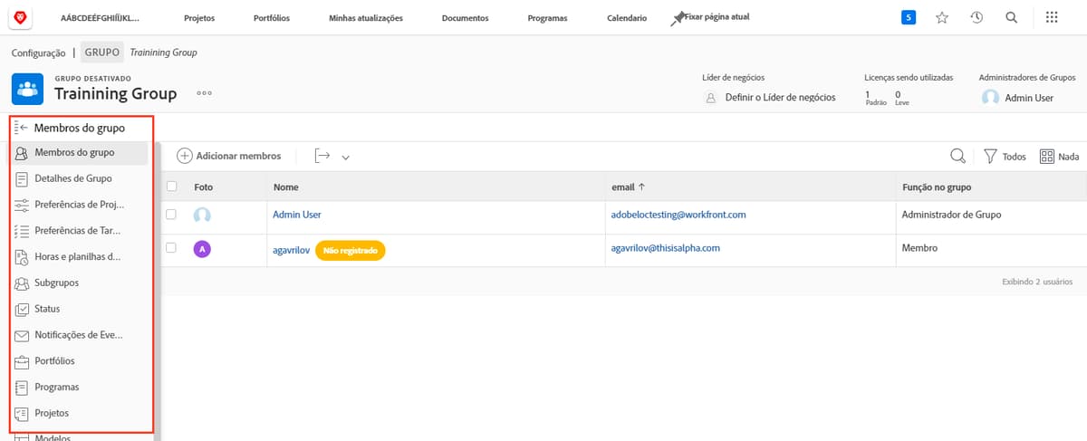 Entenda a necessidade de admins de grupo | Adobe Workfront