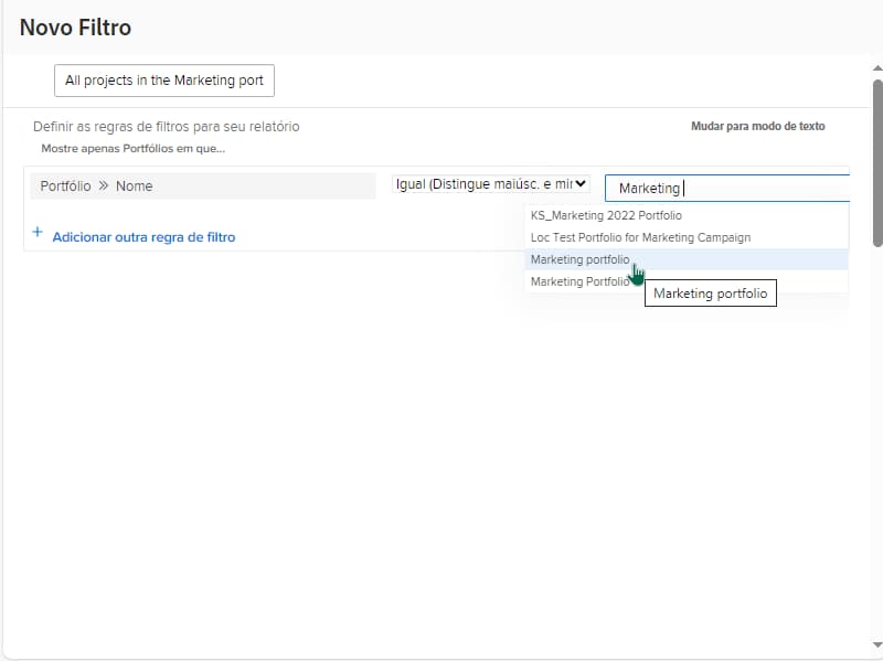 Criar atividades básicas de filtro | Adobe Workfront