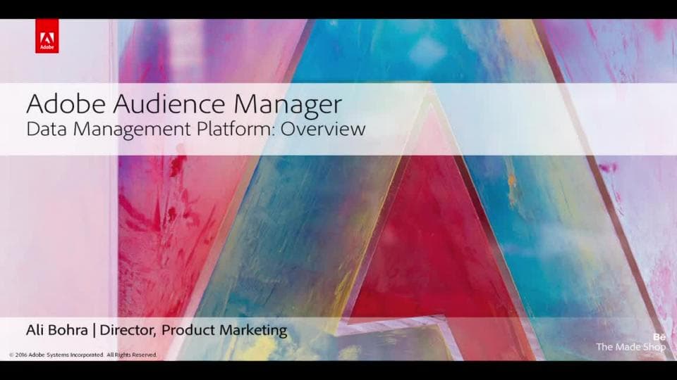 Introdução ao Audience Manager | Adobe Audience Manager