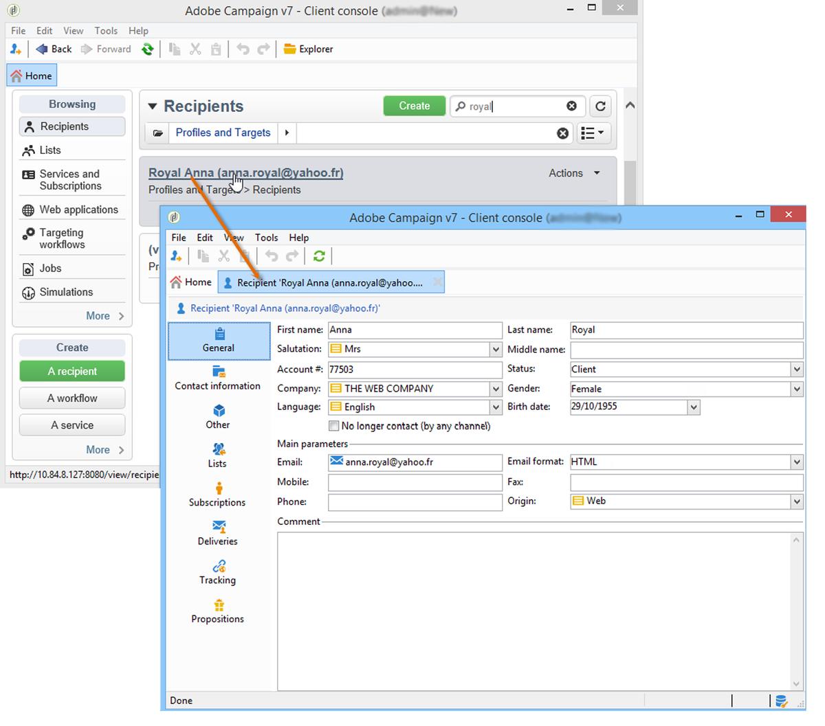 Redigera en profil | Adobe Campaign