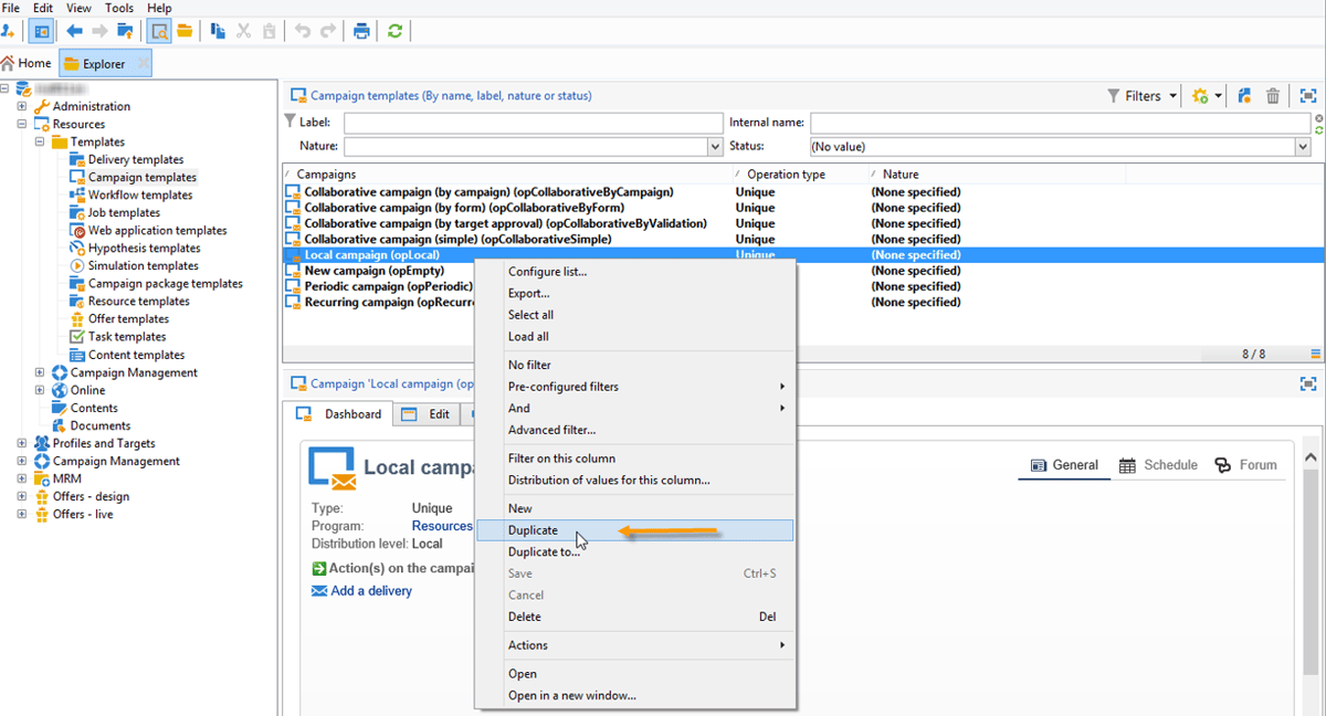 Skapa en lokal kampanj | Adobe Campaign