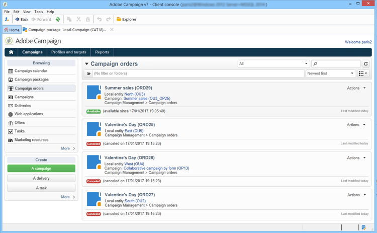 Spåra en kampanj | Adobe Campaign