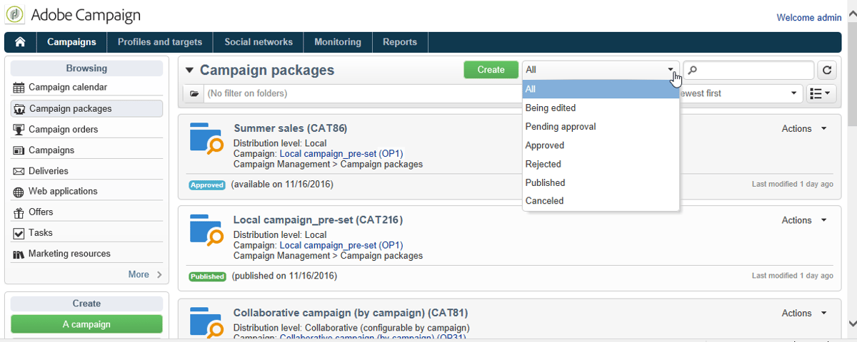 Spåra en kampanj | Adobe Campaign