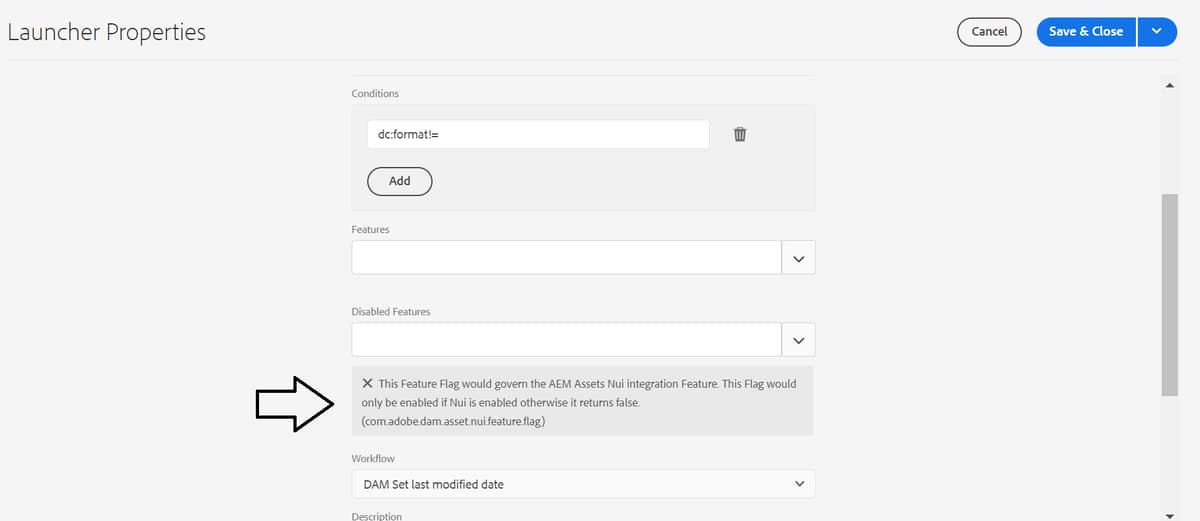 Startfel för arbetsflödet "DAM Set last modified date" efter uppdatering | Adobe Experience Manager