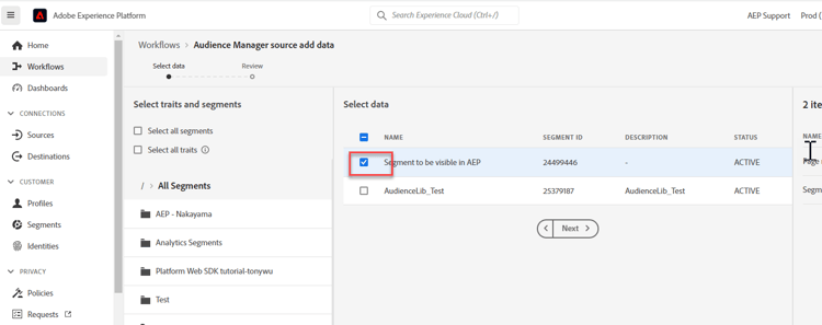 Fel: Det går inte att ta bort eftersom segmentdelning är aktiverat | Adobe Audience Manager