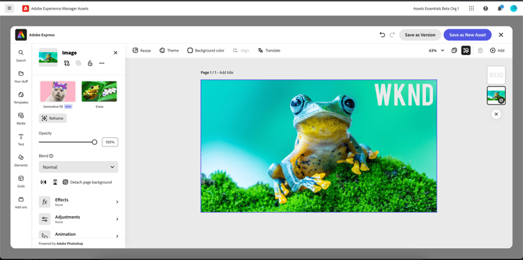 Redigera bilder | Adobe Experience Manager