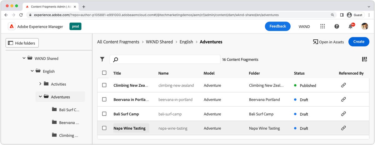 AEM Content Fragments extensions | Adobe Experience Manager