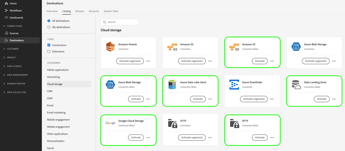 Exportera datauppsättningar med API:t för Flow Service | Adobe ...