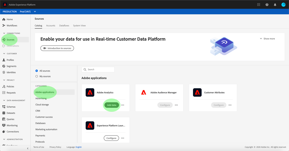Skapa en Adobe Analytics-källanslutning för klassificeringsdata i användargränssnittet | Adobe ...
