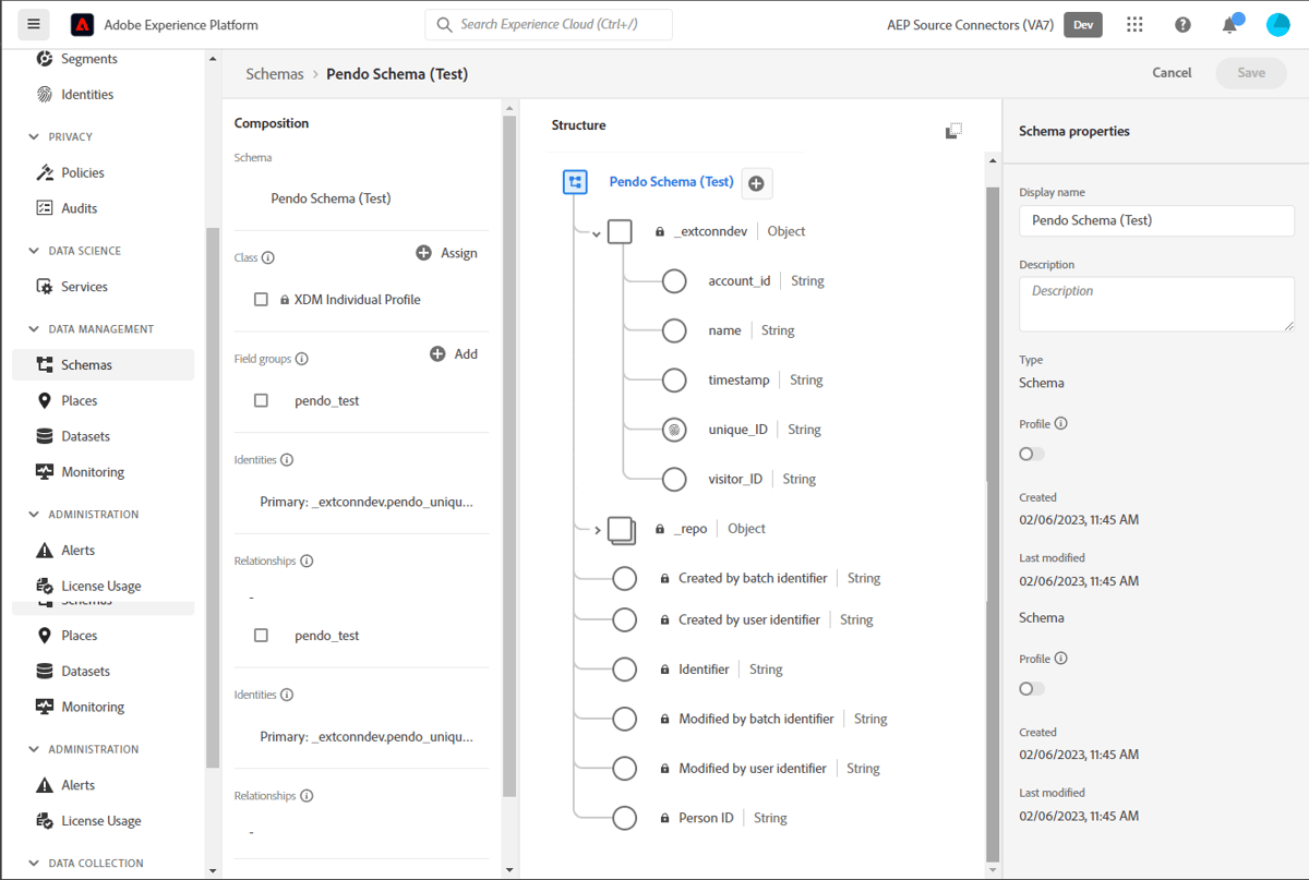 Skapa en Pendo-källanslutning i användargränssnittet | Adobe Experience Platform