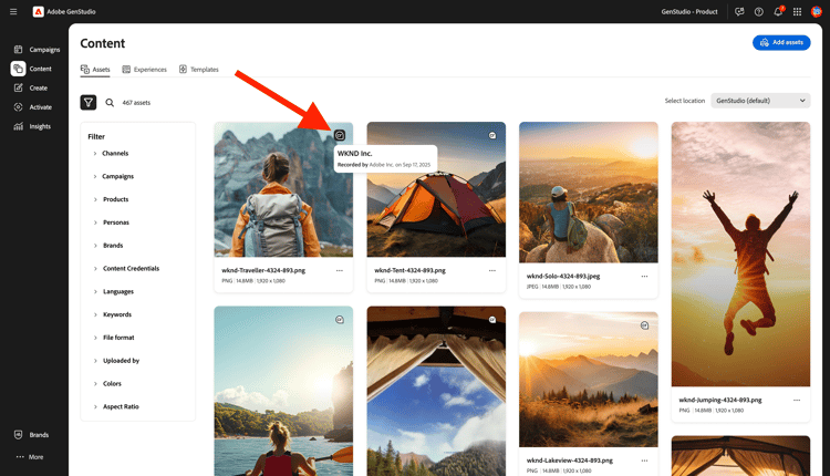 Content Credentials för organisationer | Adobe GenStudio for Performance Marketing