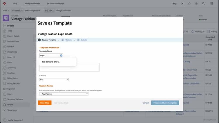 Edit the project team in a project template | Adobe Workfront