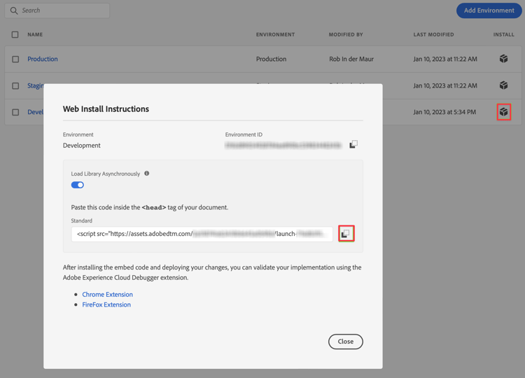为 Web SDK 扩展实施加载器标记 | Adobe Customer Journey Analytics