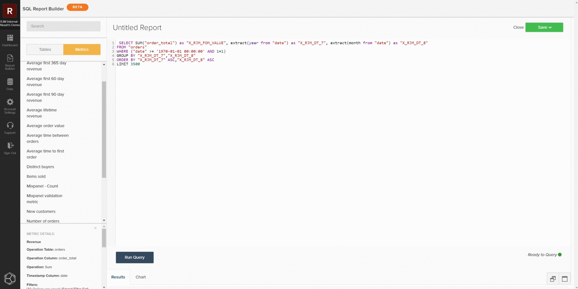 使用SQL Report Builder | Adobe Commerce
