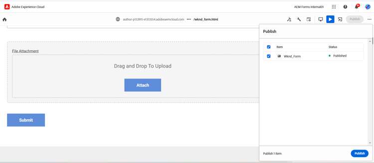 发布适用于 Edge Delivery Services 的 AEM Forms。 | Adobe Experience Manager