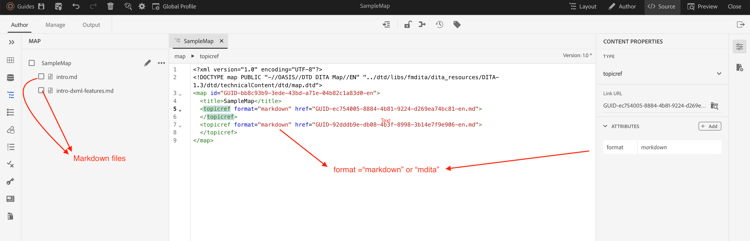 在DITA AEM Guides中使用Markdown | Adobe Experience Manager