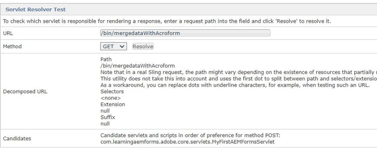 在AEM Forms中创建第一个servlet | Adobe Experience Manager