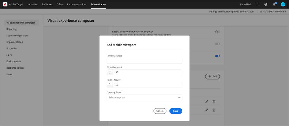 如何将移动视区用于响应式体验？ | Adobe Target