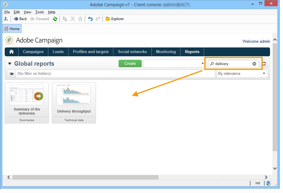 傳遞報表 | Adobe Campaign