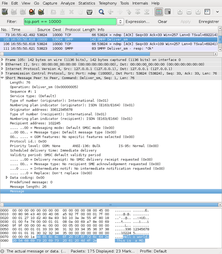 使用Wireshark進行SMPP通訊協定分析 | Adobe Campaign