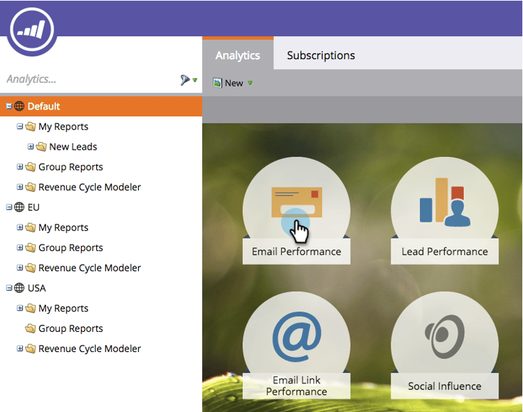瀏覽Analytics首頁 | Adobe Marketo Engage